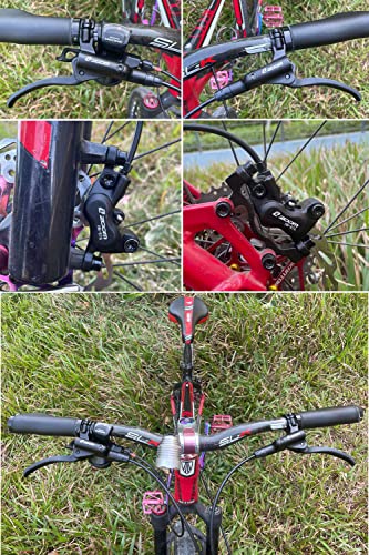 DEYING Zoom 4-Piston MTB Hydraulic Disc Brake Set/w 160mm Floating Disc Rotors Outer Routing (Black1)
