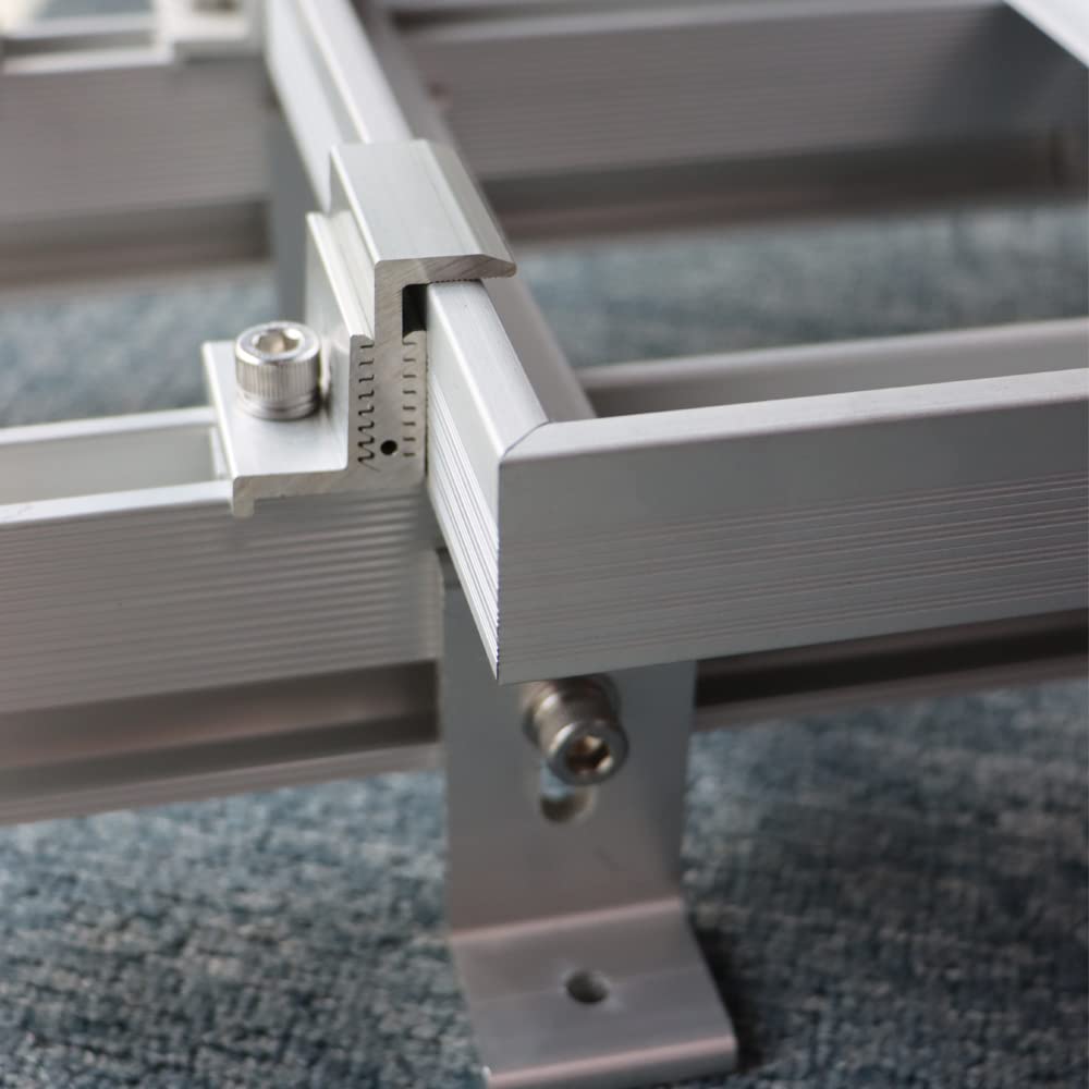 CMYYANGLIN Solar Panel Mounting Bracket Roof Mount Clamps Adjustable End Clamp for Securing 30mm-45mm Thick Solar Panels to Rails Pack of 12
