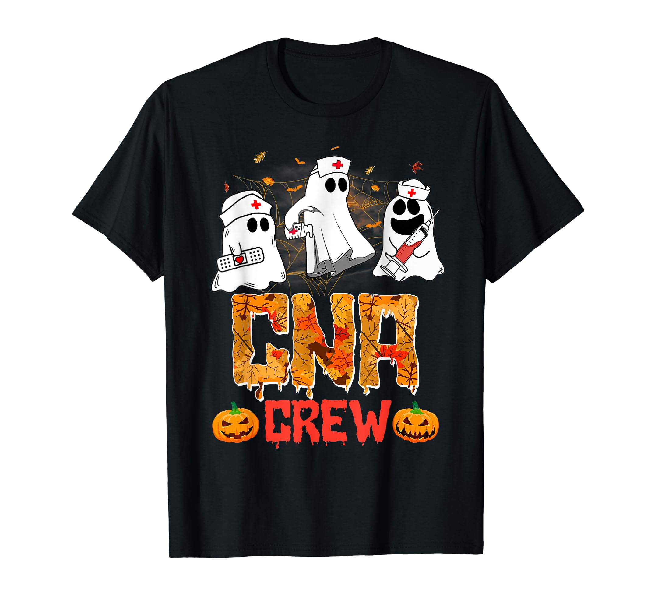 CNA Crew Skeleton Pumpkin Spooky Halloween Vibes T-Shirt