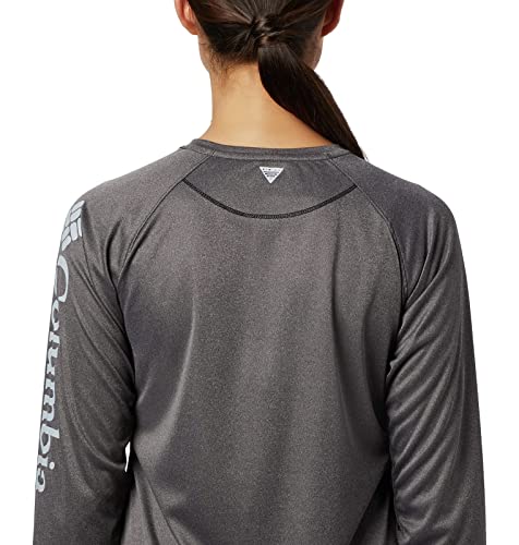 Columbia Women's PFG Tidal Tee Heather Long Sleeve Shirt, UV Protection, Moisture-Wicking