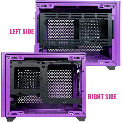 Cooler Master NR200P Nightshade Purple SFF Small Form Factor Mini-ITX Case, Tempered Glass or Vented Panel, Vertical Mounting GPU, PCI Riser Cable, Triple-Slot GPU, Tool-Free (MCB-NR200P-PCNN-S00)