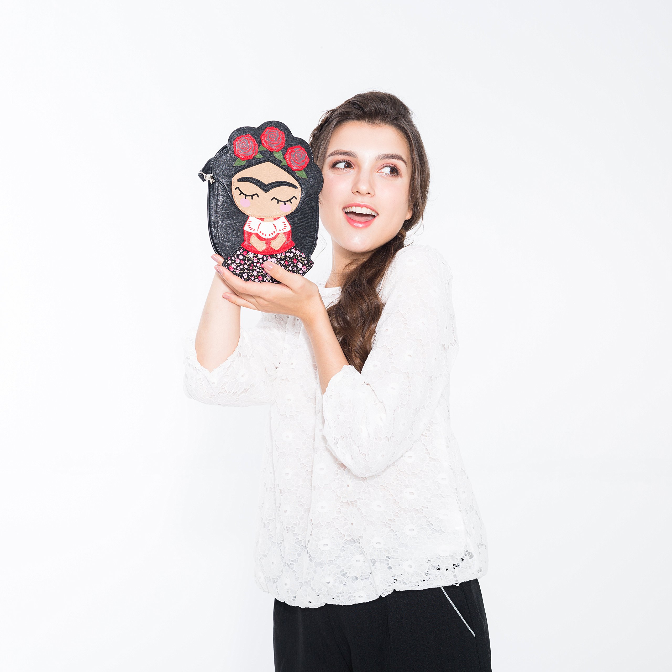 Unibrow Girl Crossbody Bag in Vinyl Material