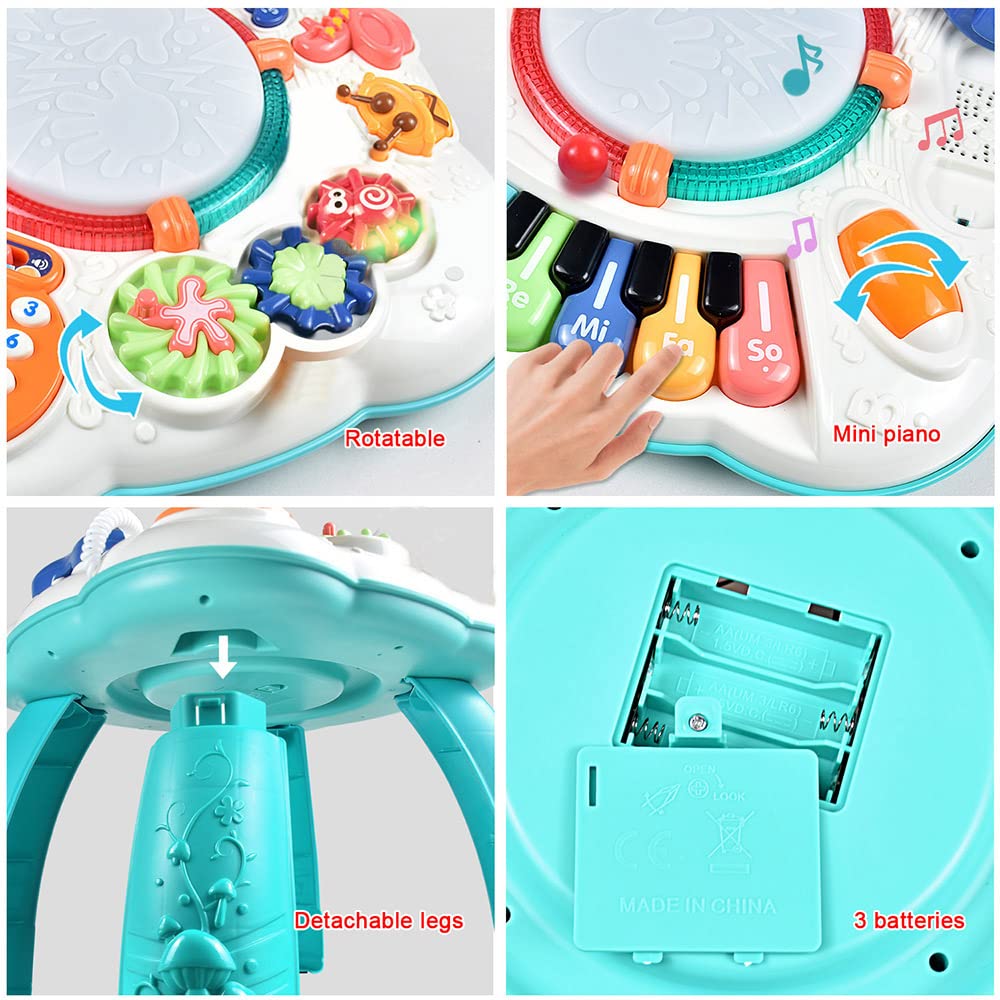 Dahuniu Baby Toy- Engaging Baby Activity Center for 6 12 18 Months Old- Safe, Sturdy, and Fun (11.8 x 11.8 x 12.2 inches)