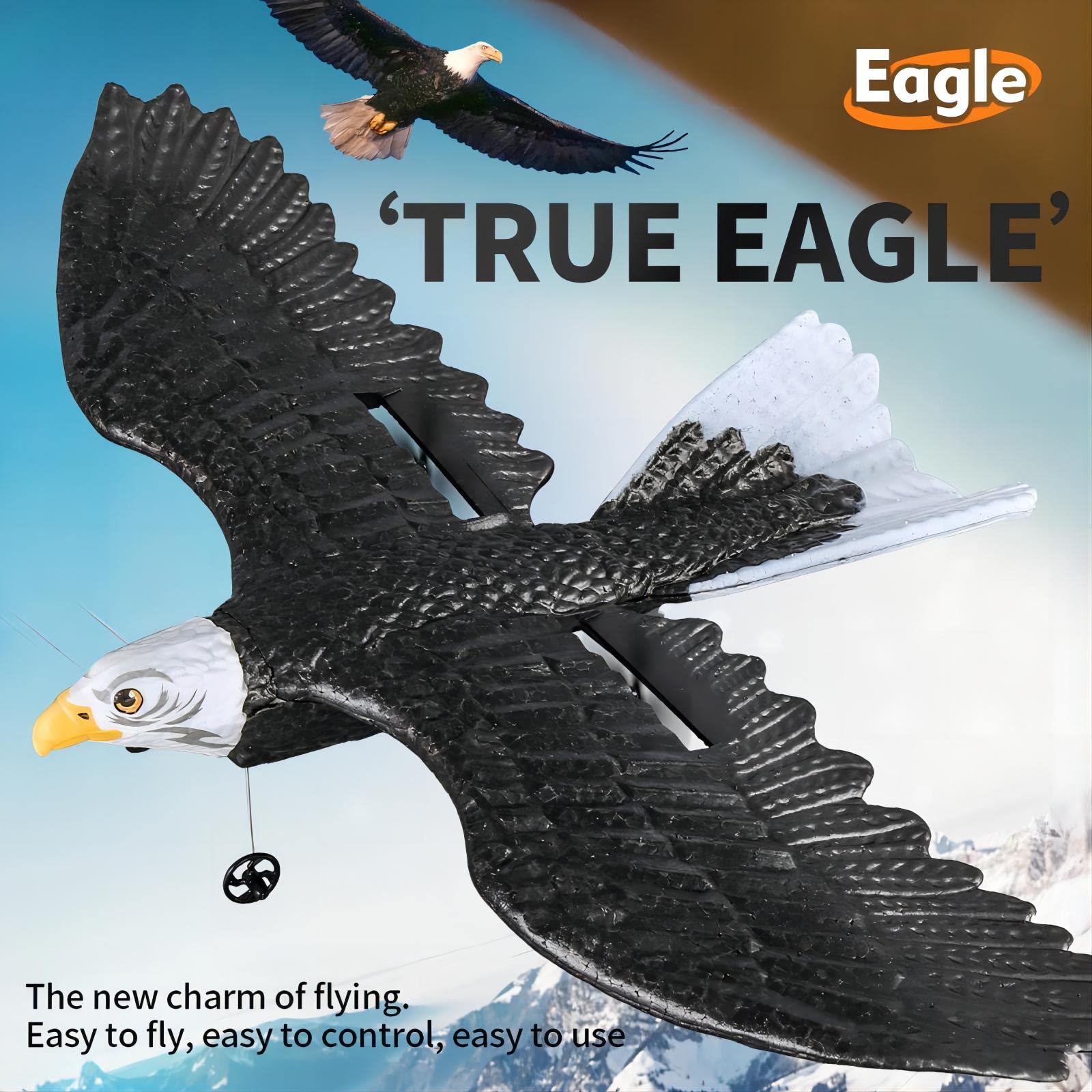 deAO RC Plane,Remote Control Eagle Plane Aircraft Helicopter-Like A Real Eagle,Easy to Fly for Beginners Kids-Great Remote Control Flying Toy