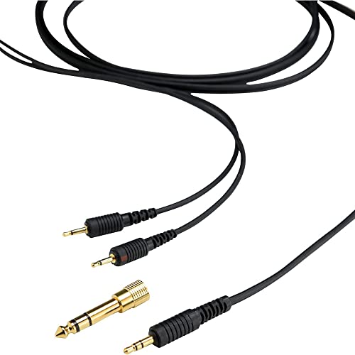 lotorasia Wired Over Ear Headphones, Studio Headset Music Recording 50mm Drivers 3.5mm/6.35mm Audio Jack for Guitar amp Recording and Music Audiophile(Non Solid Wood)