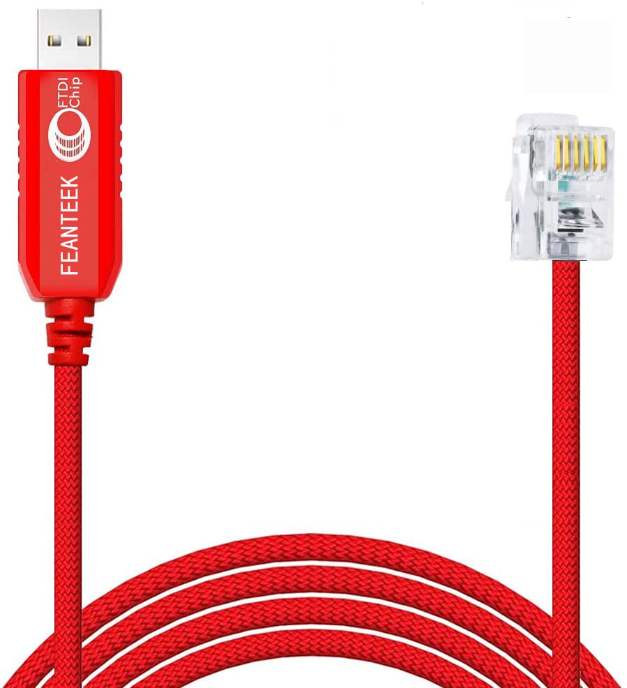 Feanteek USB to RJ12 Cable for Meade #507 Cable LX200 & LX-ACF Models Meade LX600 Telescopes Upgrade Control Console Cable(1.8M)