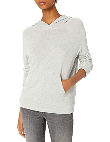 Daily Ritual Women's Sandwashed Modal Blend Popover Hooded Sweatshirt, Grey Heather, X-Large