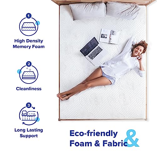 Olee Sleep Aquarius 10-Inch Memory Foam Mattress Blue Twin