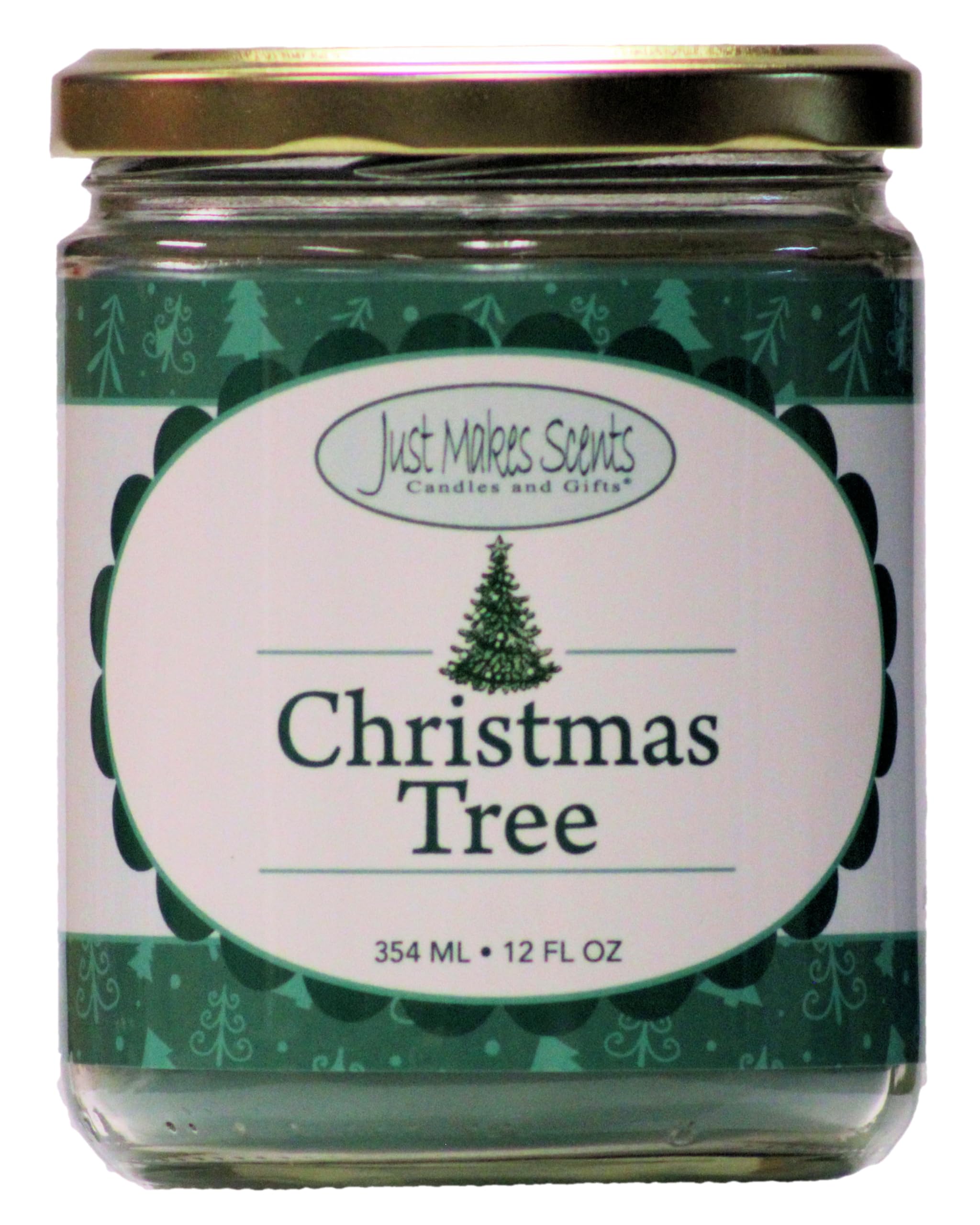 Christmas Tree Scented Blended Soy Candle (12 oz) by Just Makes Scents