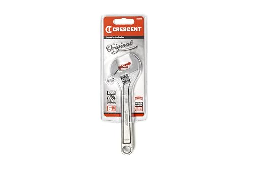 Crescent Carded Sensormatic 6-Inch Adjustable Wrench, Chrome - AC26VS