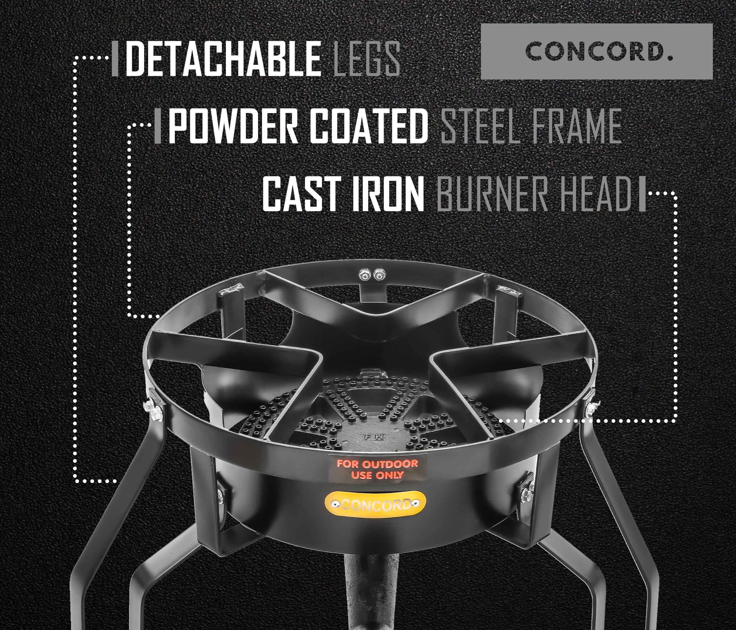 Concord Banjo 16” Single Propane Burner; 200,000BTU 1 Burner Portable Gas Stove
