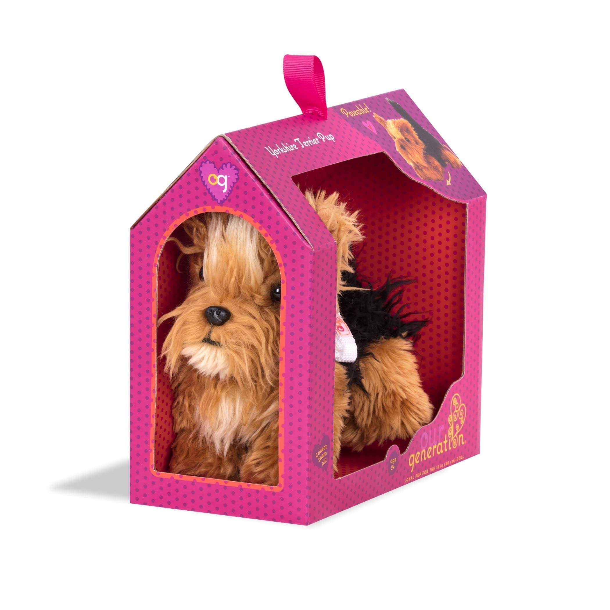 Our Generation by Battat- Yorkshire Posable Dog- Toys, Accessories, and Pets for 18 inch Dolls- for Age 3 and Up