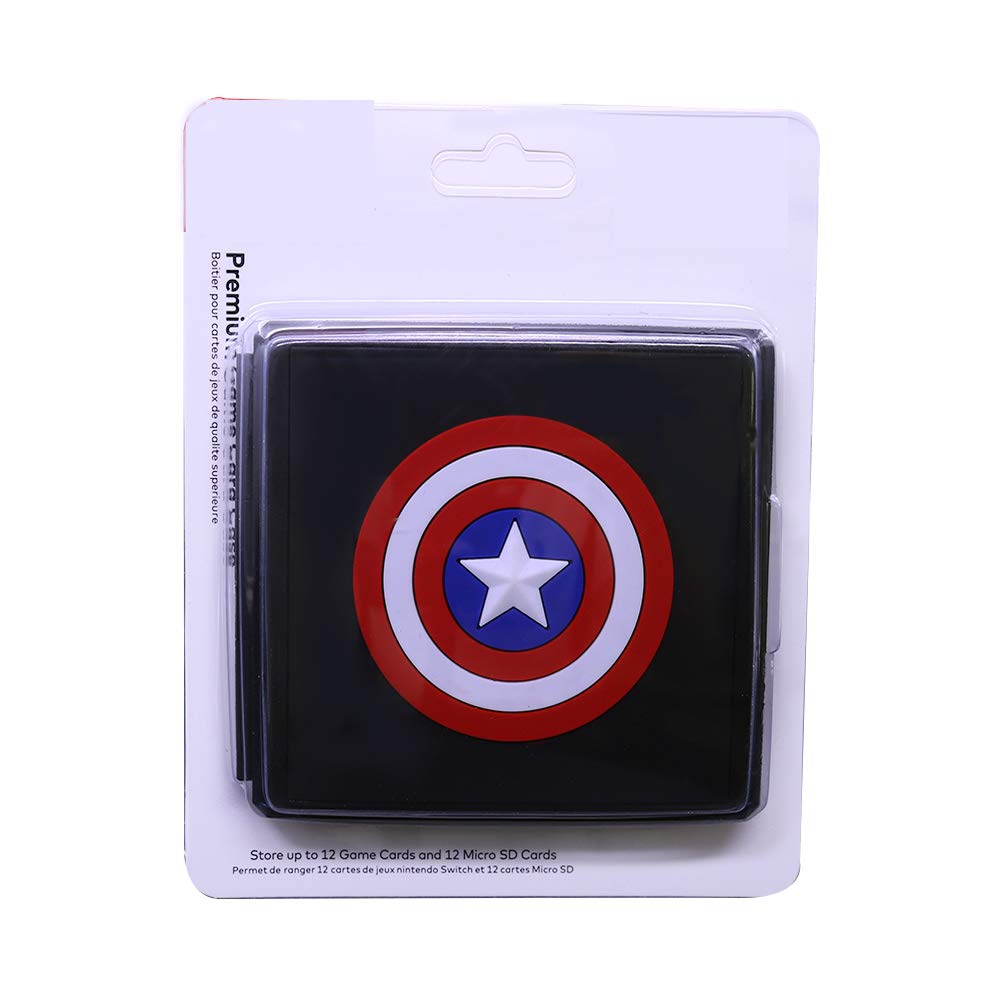 dainslef 12 in 1 Game Card Case for Nintendo Switch Captain America Nintendo Switch Game Storage Game Switch Card Case Switch Game Holder