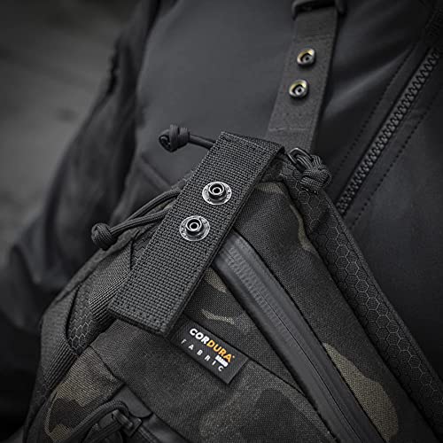 M-Tac Elite Sphaera Hex Bag Gen.2 - Tactical Crossbody CCW Conceal Carry Chest Pack - EDC Shoulder Sling Bag (Multicam Black/Black)