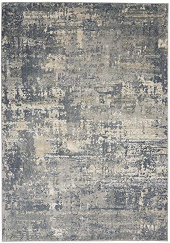 Nourison Concerto Abstract Grey/Beige 5'3" x 7'3" Area -Rug, Easy -Cleaning, Non Shedding, Bed Room, Living Room, Dining Room, Kitchen (5x7)