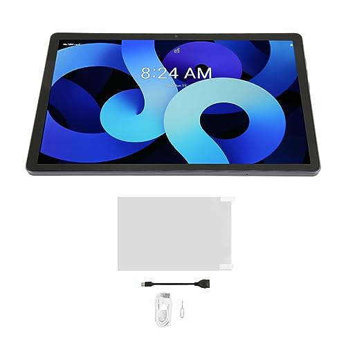 DAUERHAFT Tablet, Smart Tablet 2560X1600 Resolution Front 13MP Rear 26MP 4G LTE 16GB RAM 512GB ROM 10.36 Inch for Game for Working (Gray)