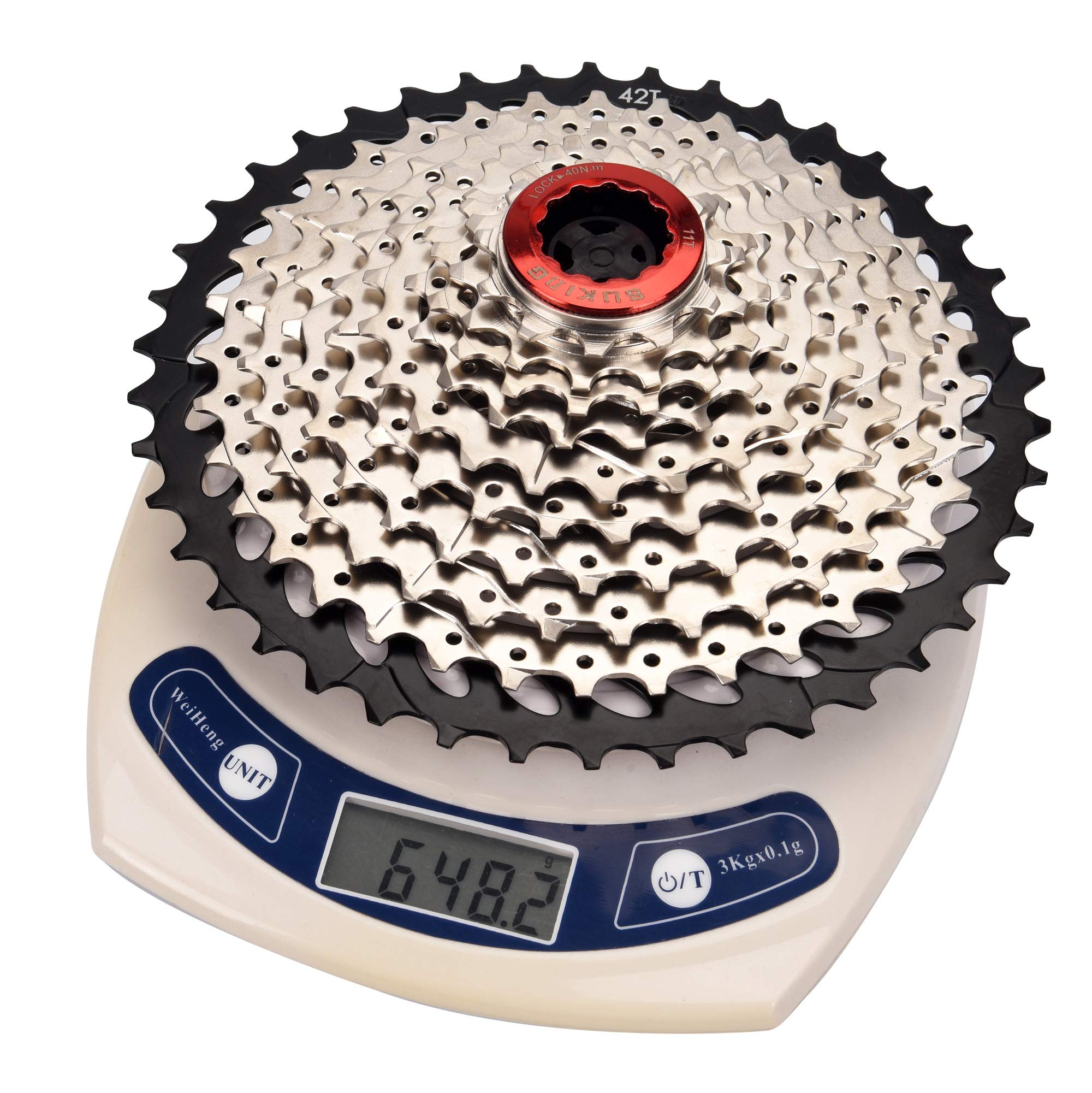 CYSKY 10 Speed Cassette 10Speed 11-42 Cassette Fit for Mountain Bike, Road Bicycle, MTB, BMX, Sram Sunrace Shimano ultegra xt (Light Weight)