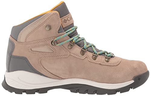 Columbia Women’s Newton Ridge Plus Waterproof Amped Hiking Boot, Waterproof Leather, Oxford Tan/Dusty Green, 6.5