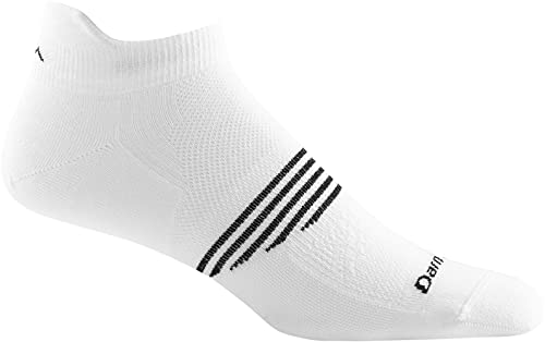 Darn Tough Men's Element No Show Tab Lightweight Socks White Size Medium