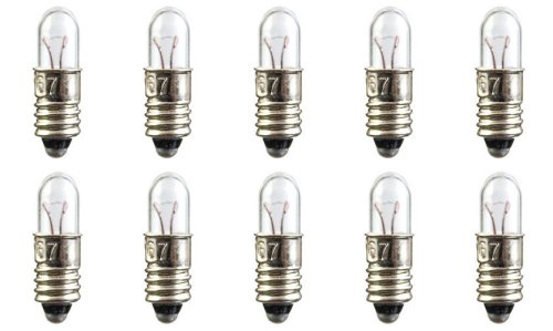 CEC Industries #1769 Bulbs, 2.5 V, 0.5 W, E5 Base, T-1.75 shape (Box of 10)
