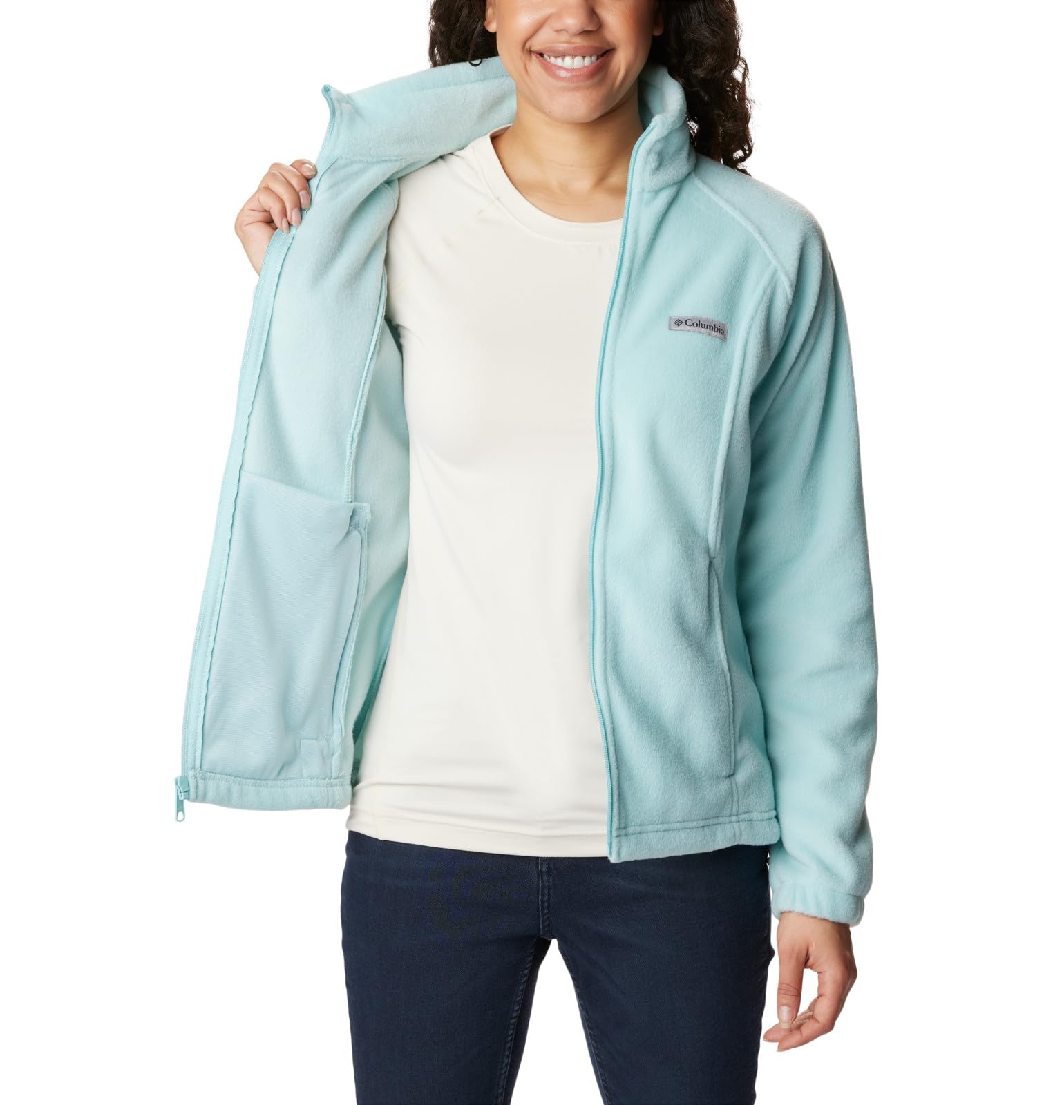 Columbia Women's Benton Springs Full Zip Jacket, Soft Fleece with Classic Fit, Bark, Small