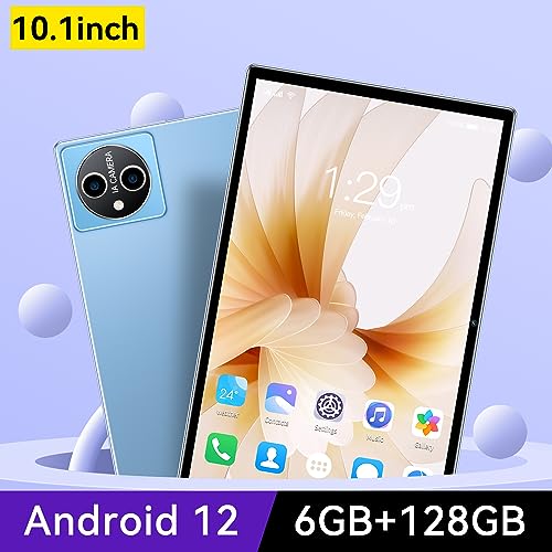 deriny X15 10 inch Android Tablet,1080p Full HD,Long Lasting Battery,Dual Camera,6GB RAM 128GB ROM,Dual SIM,WiFi,GPS,Bluetooth,Fire HD Kids Tablet,Widely Compatible with App(Blue)