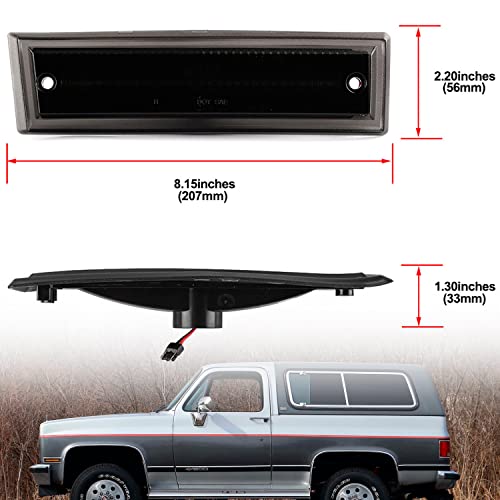 Led Side Marker Lights Replacement for 1978-1987 Chevy C/K Pickup 81-91 Blazer Amber Led Front Fender Side Marker Turn Signal Light Kit Smoked Lens Pair Driver Passenger Lamp Assembly OEM β915557