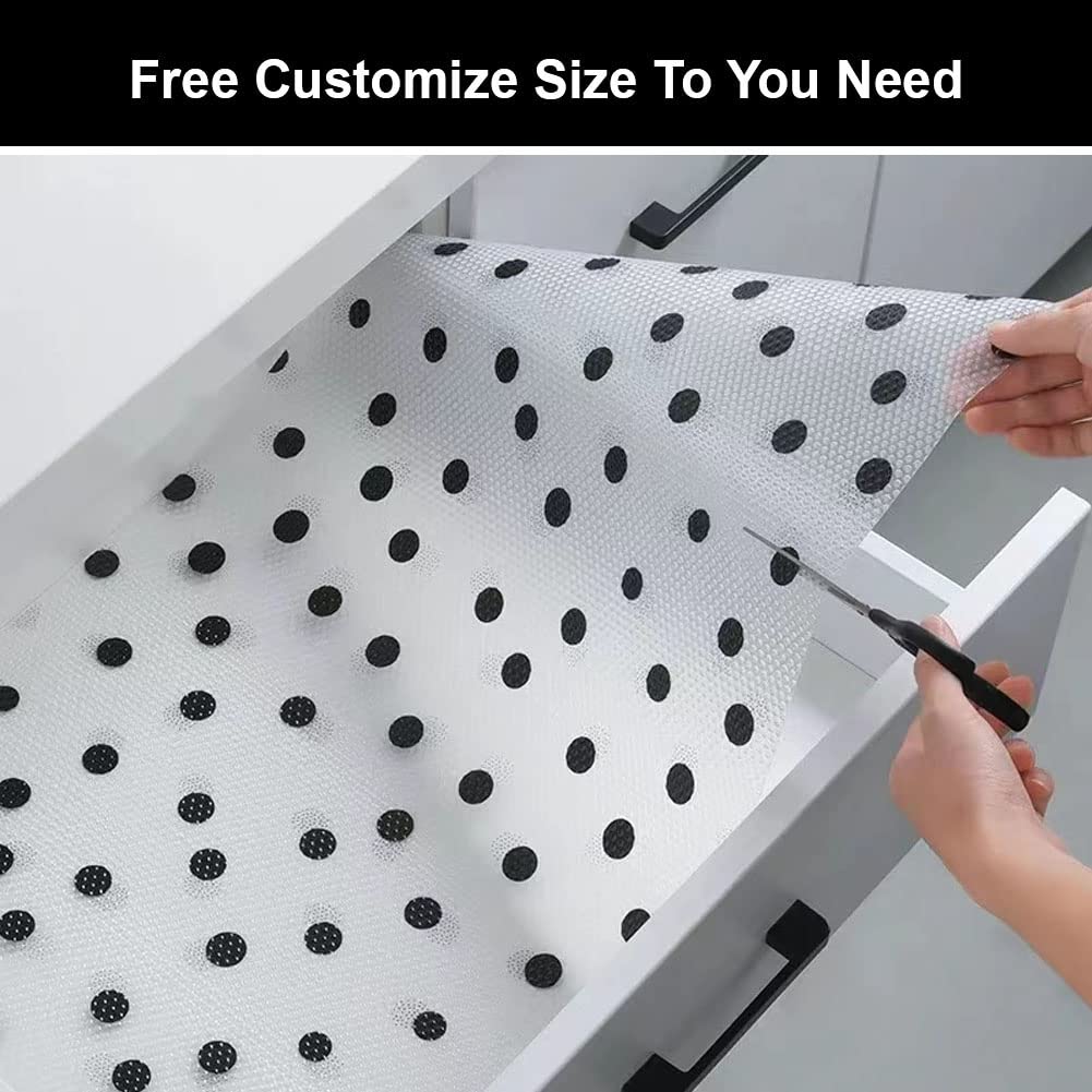 CYHomelife Shelf Liner for Kitchen Cabinets,Fridge Shelf Mats Non-Adhesive Drawer Liner Non-Slip Refrigerator Liner Waterproof Fridge Pad Cupboard Mat Easy Placemats,3 roll 17.7 ×47.2 inches