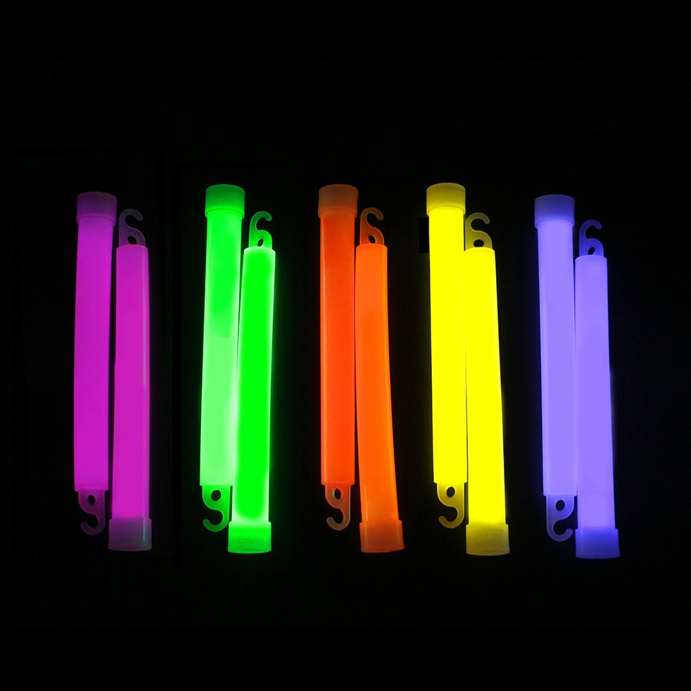 novelinks 50 Pcs 6'' Premium Glow Sticks Bulk - Ultra Bright Large Glow Necklaces Bulk Light up Necklaces Bulk Glow in The Dark Necklaces, Emergency Glow Sticks, Long-lasting Lighting Waterproof