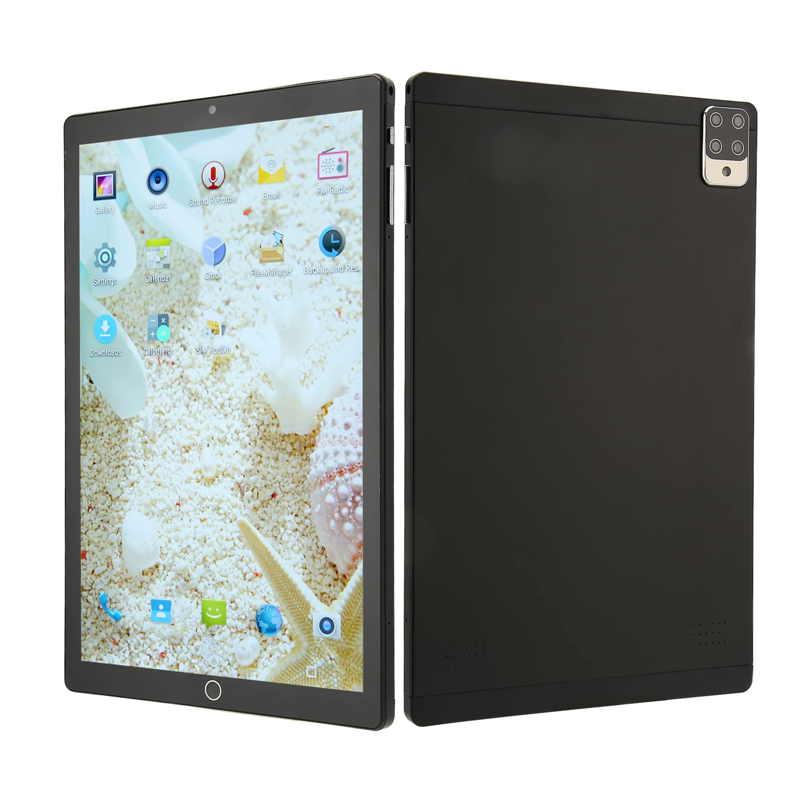 DAUZ 10.1 Inch Tablet, Portable Tablet 100-240V 1920x1080 IPS Display for Travel (US Plug)