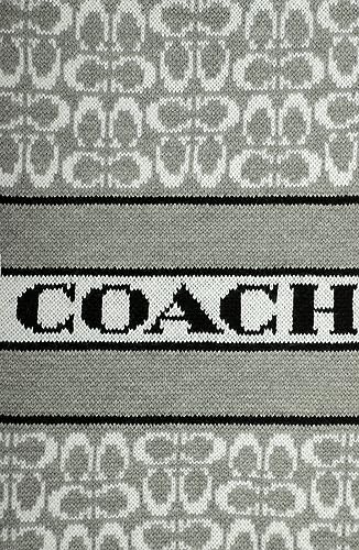 Coach Women's Signature C Logo Knit Scarf, Chalk, One Size