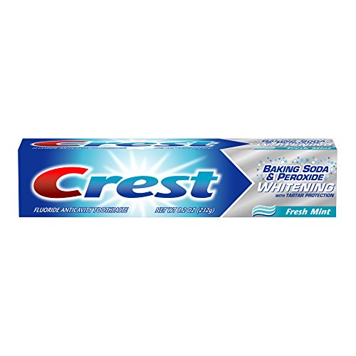 Crest Baking Soda And Peroxide Whitening With Tartar Protection Fresh Mint Flavor Toothpaste 8.2 Oz (Pack of 6)