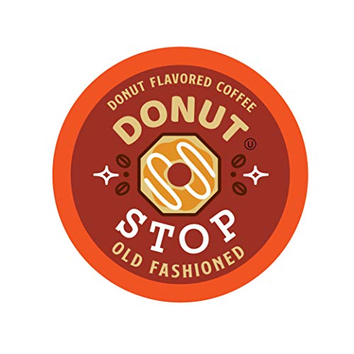 Donut Stop Flavored Coffee Pods, Compatible with 2.0 K-Cup Brewers, Donut Flavor Coffees, Assorted Variety Pack, 40 Count