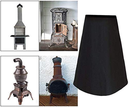 HERSENT Outdoor Patio Chiminea Cover Waterproof Protective Chimney Fire Pit Heater Cover for Outdoor Garden Backyard HZC69