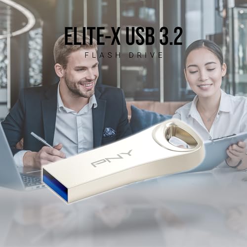 PNY 512GB Elite-X USB 3.2 Flash Drive - 220MB/s, Durable Premium Metal Housing, for Storing, Sharing, and Protecting Important Content, P-FDI512ELTX-GE, Silver