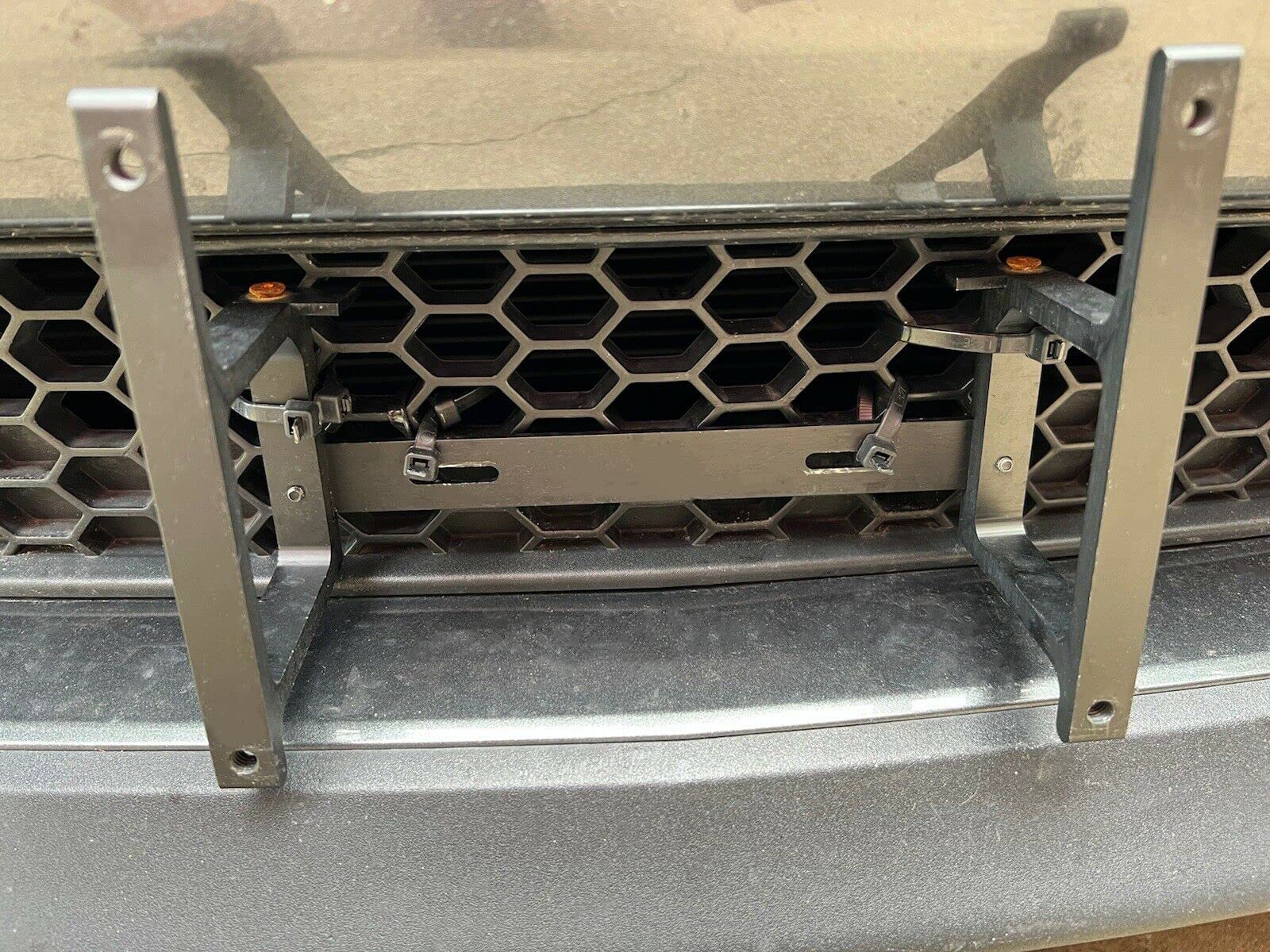 Dasen Lower Grille Front License Plate Mount Bracket Removable Compatible with 2015-2021 Ford Mustang Shelby GT350/GT350R - No Drilling