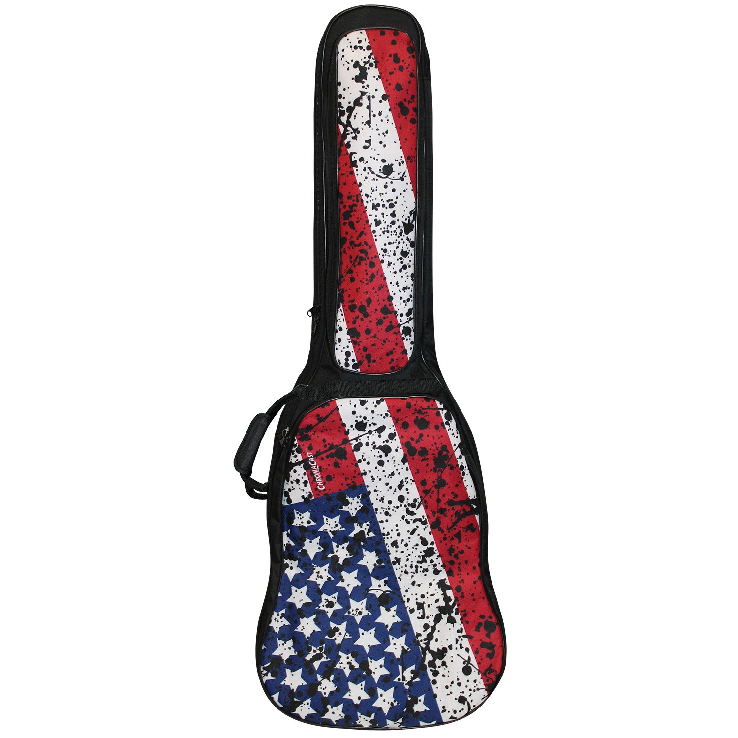 ChromaCast Padded Electric Guitar Gig Bag with American Flag Graphics