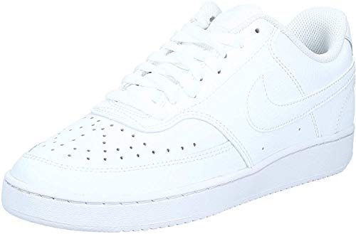 Nike Men's Court Vision Low Sneaker, White/Whiteblack, 10 Regular US