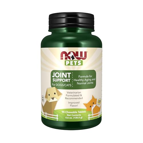 NOW Foods Pet Health, Joint Support Supplement, Formulated for Cats & Dogs, NASC Certified, 90 Chewable Tablets