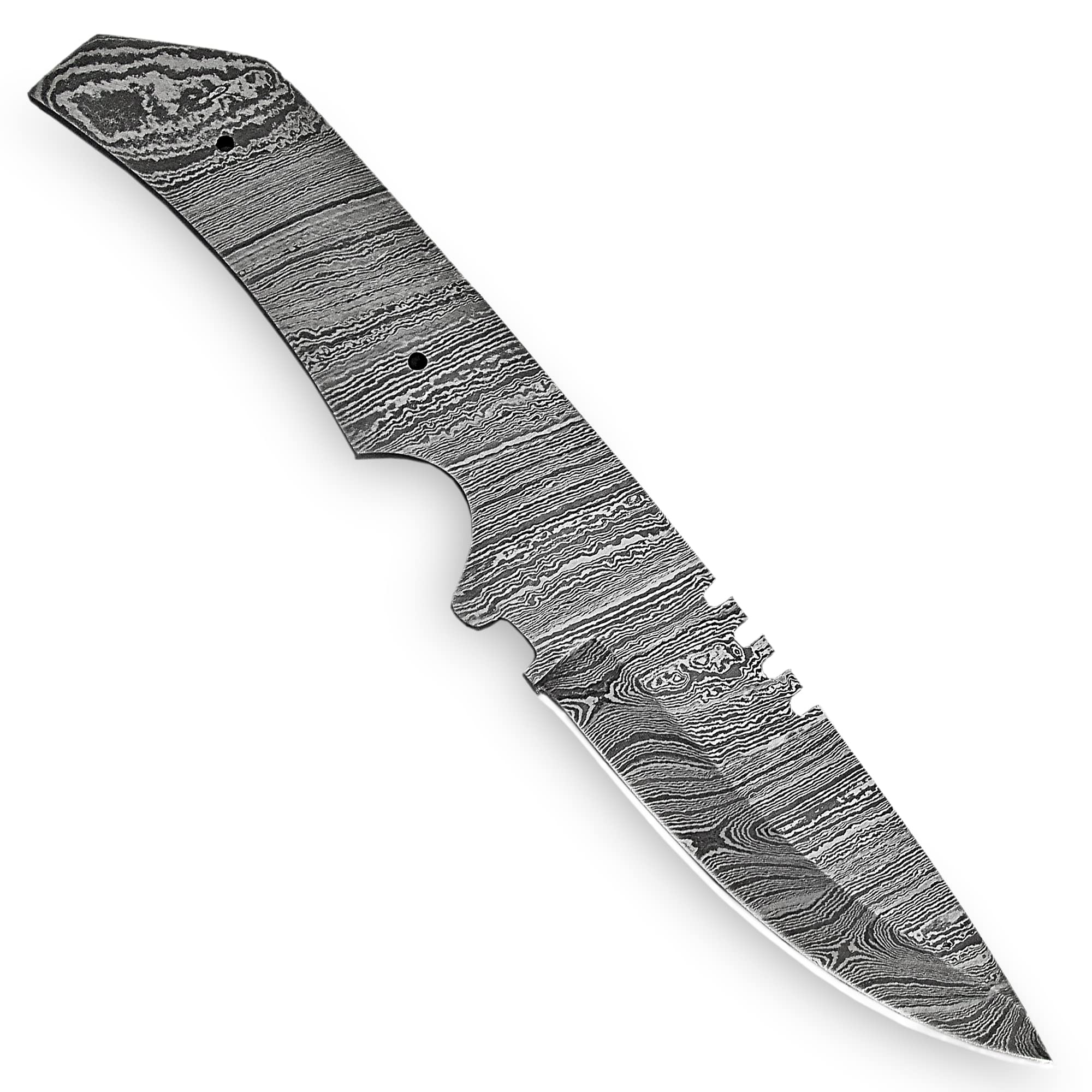 ColdLand | 8" Custom Made Damascus Steel Blank Blade for Skinner Knife Making Supplies TB08