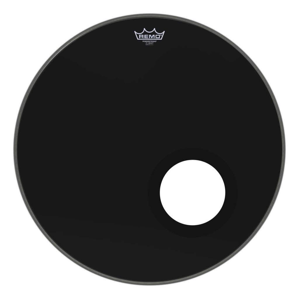 Remo Powerstroke P3 Ebony Bass Drumhead - 5" Black DynamO, 22"
