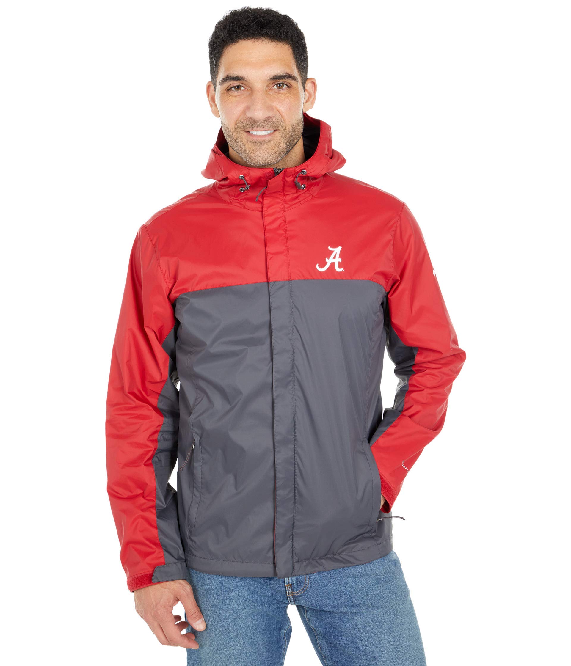Columbia NCAA Georgia Bulldogs Men's Men's Glennaker Storm Jacket, Medium, UGA - Black/Bright Red