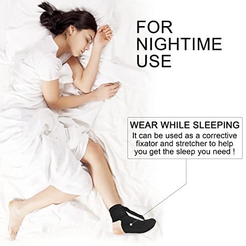 OneBrace Breathable Plantar Fasciitis Night Splint Sock - Soft Stretching Boot Splint for Aching Feet & Heel Relief,Achilles Tendonitis Foot Support Brace for Right or Left Foot(S)
