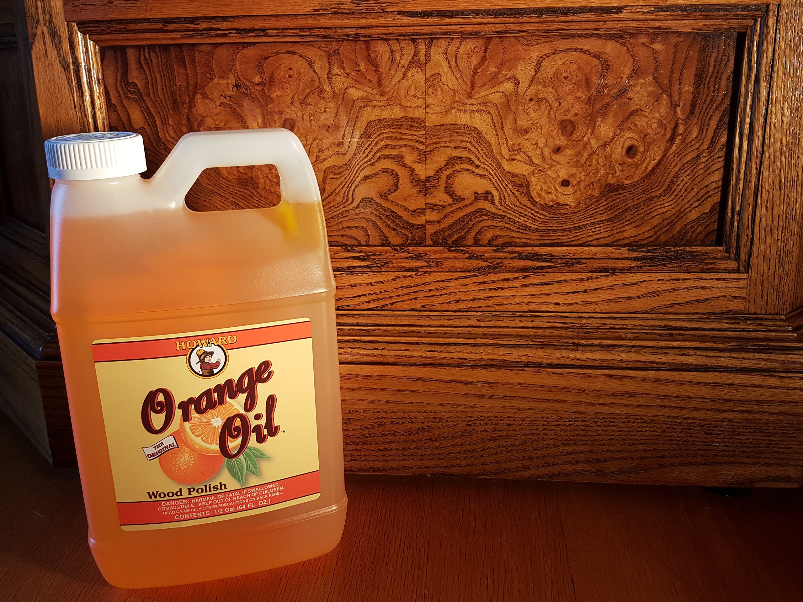 Howard Orange Oil 64 Ounce Half Gallon, Clean Kitchen Cabinets, Best Furniture Polish, Orange Wood Cleaner