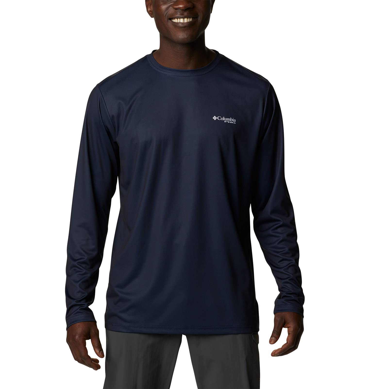 Columbia Men's Big & Tall PHG Terminal Shot LS, Collegiate Navy/White Game Flag, 3X B&T