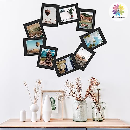 Mat Board Center, 10-Pack 5x7 Black Uncut Mat Boards/Backing Boards for Crafts, Frames, Photos, and More