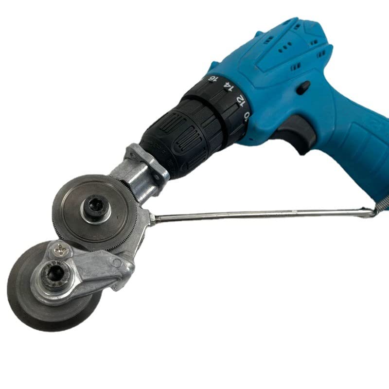 Electric Drill Plate Cutter, Electric Drill Shears Attachment Cutter Nibbler, Double Headed Sheet Metal Nibbler Cutter, Safe and Durable Drill Attachment for Metal Cutting