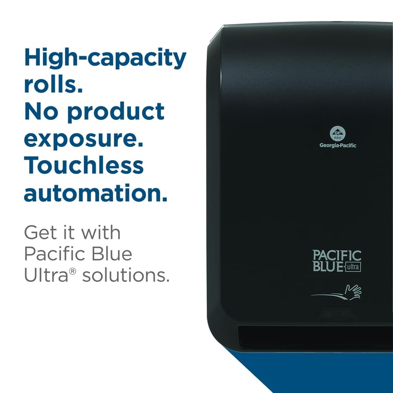 Pacific Blue Ultra 8" High-Capacity Recycled Paper Towel Rolls by GP PRO (Georgia-Pacific), White, 26491, 1,150 Linear Feet Per Roll, 3 Rolls Per Case