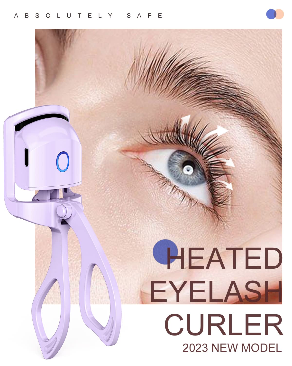 Heated Eyelash Curlers, Zupora Electric Eyelash Curler Handheld for All Eye Shapes, 2 Heating Modes for Quick Natural Curling Eye Lashes for Long Lasting, Rechargeable Eye Lash Curler with Lash Comb