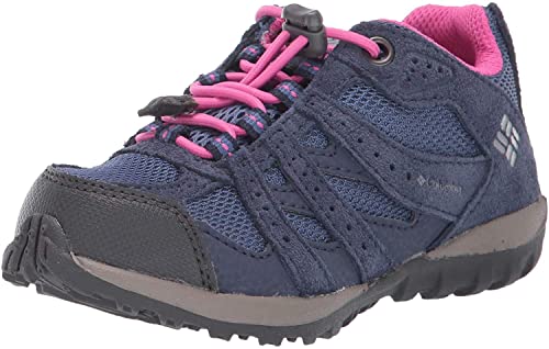 Columbia Unisex Child Redmond Waterproof Hiking Shoe, Bluebell/Pink Ice, 3 Big Kid US